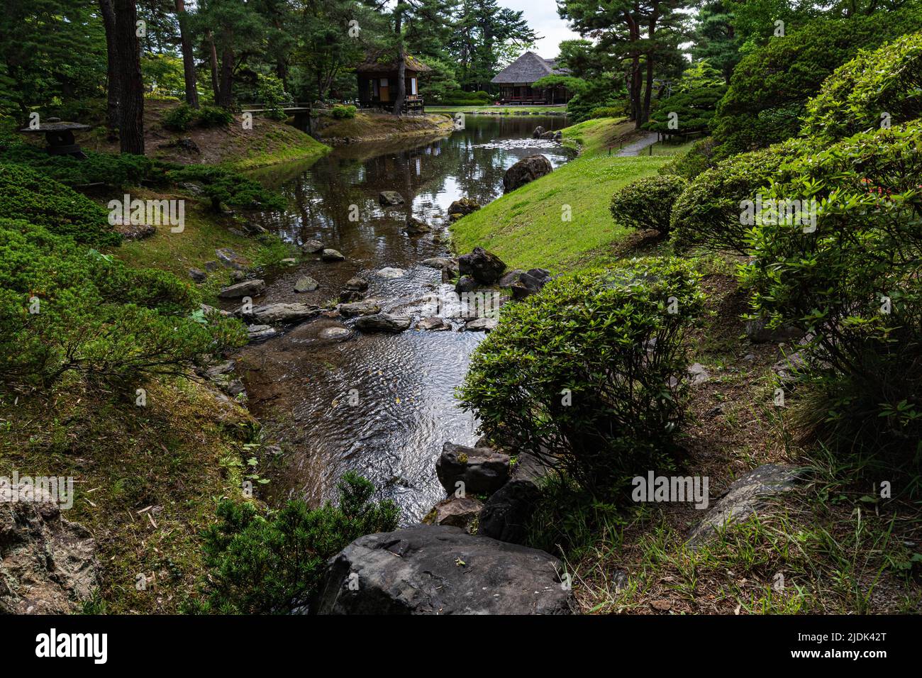Oyakuen Garden was built by the feudal lords of Aizu - these were ...