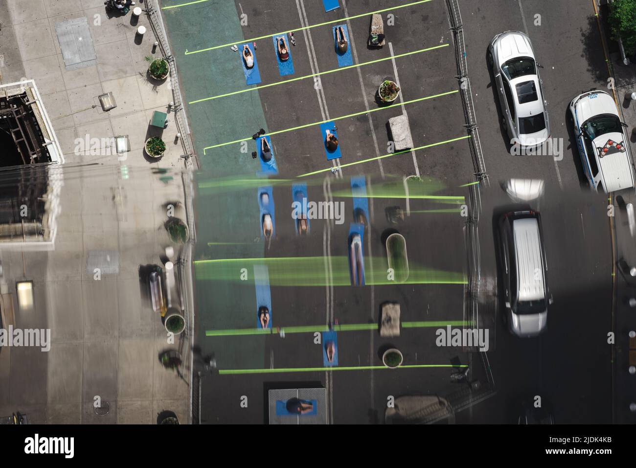 Times square birds eye view hi-res stock photography and images - Alamy