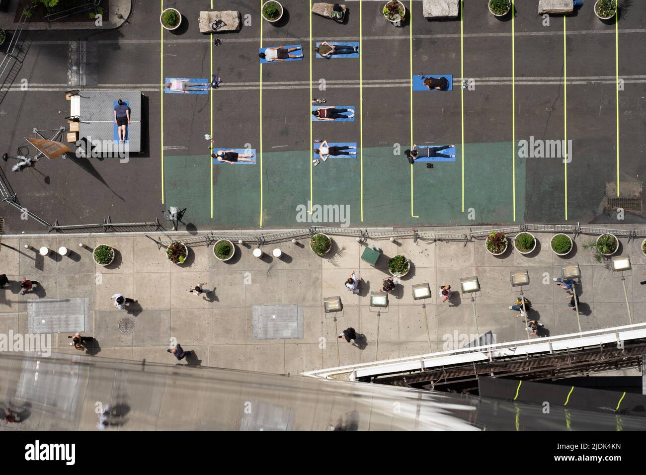 Times square birds eye view hi-res stock photography and images - Alamy