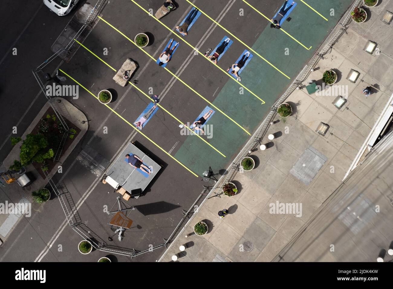 Times square new york bird's eye view hi-res stock photography and ...