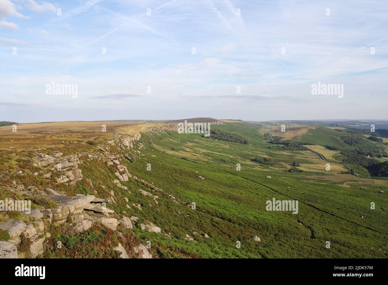 Stanage Edge from High Neb, Peak District National Park Landscape ...