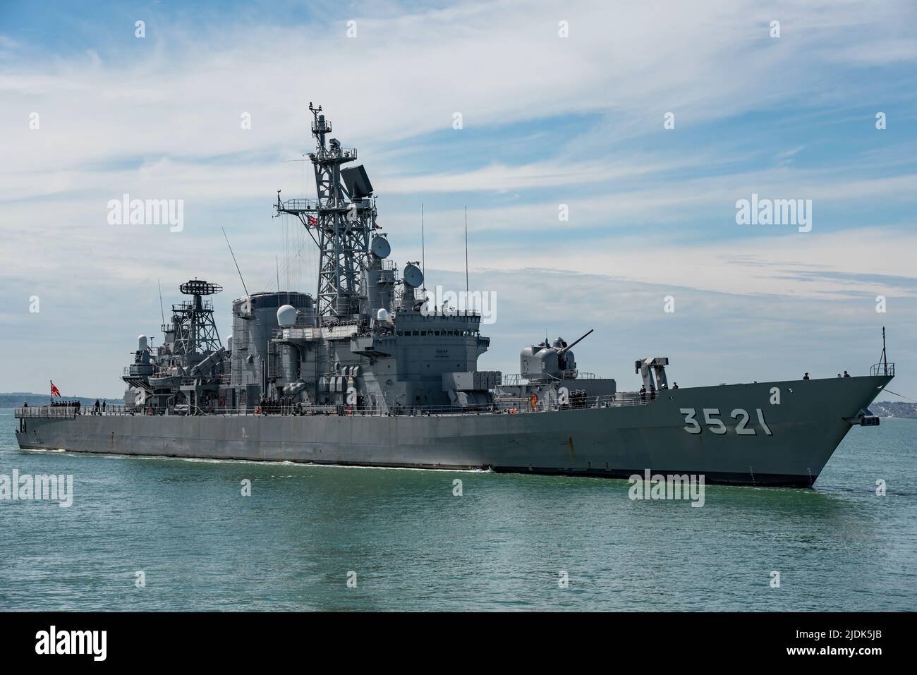 The Japanese Navy training ship and guided missile destroyer JS ...