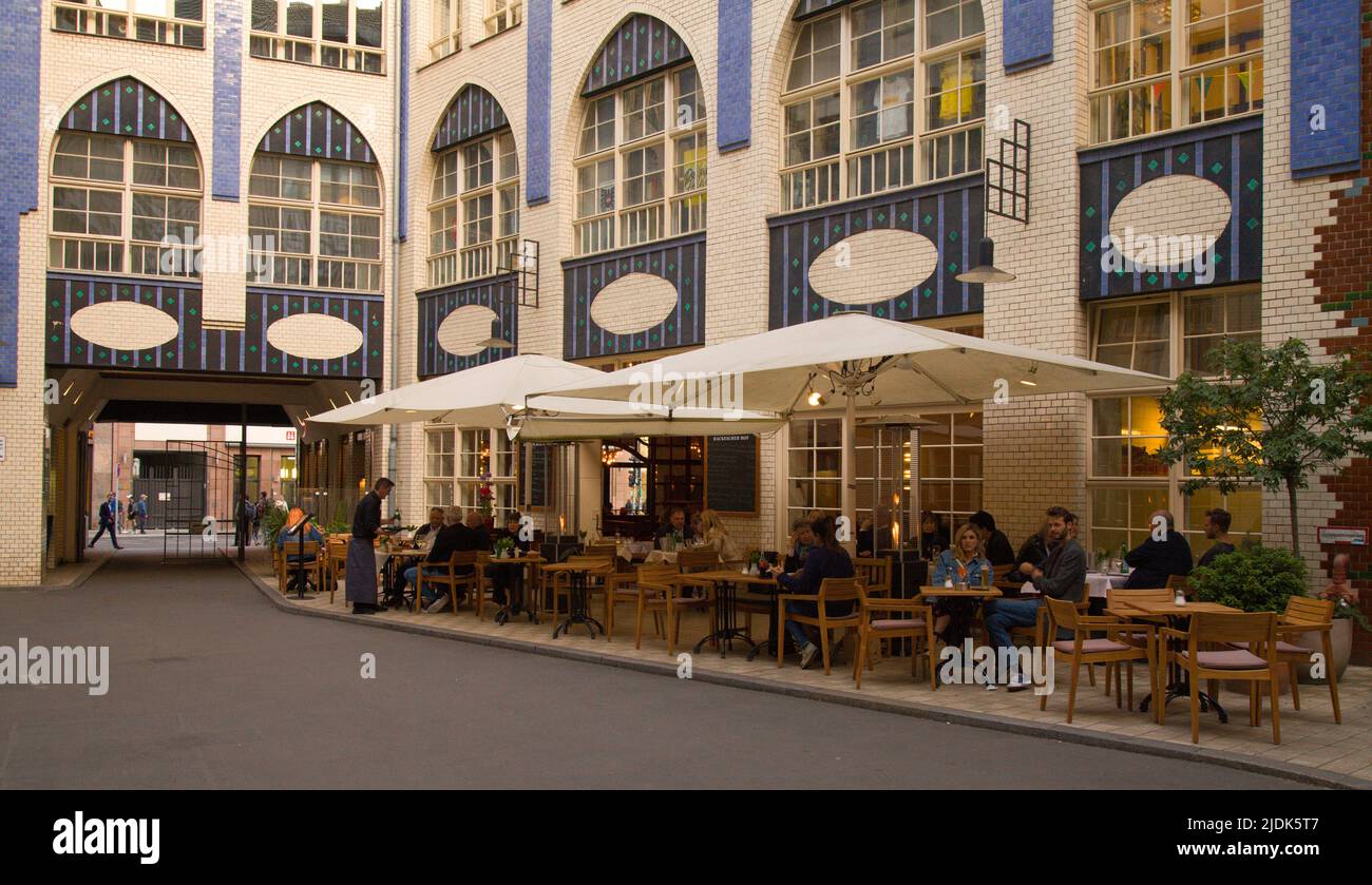 Germany, Berlin, Hackesche Höfe, street scene, restaurant Stock Photo ...