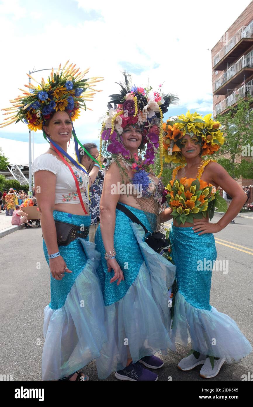 40th running of the Mermaid parade at coney island, NY june 18, 2022 ...