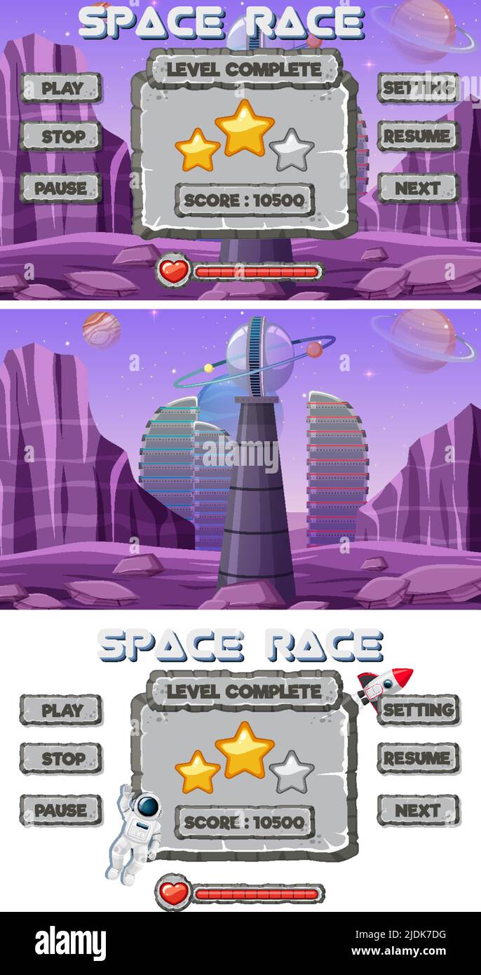 A game background template with elements illustration Stock Vector ...