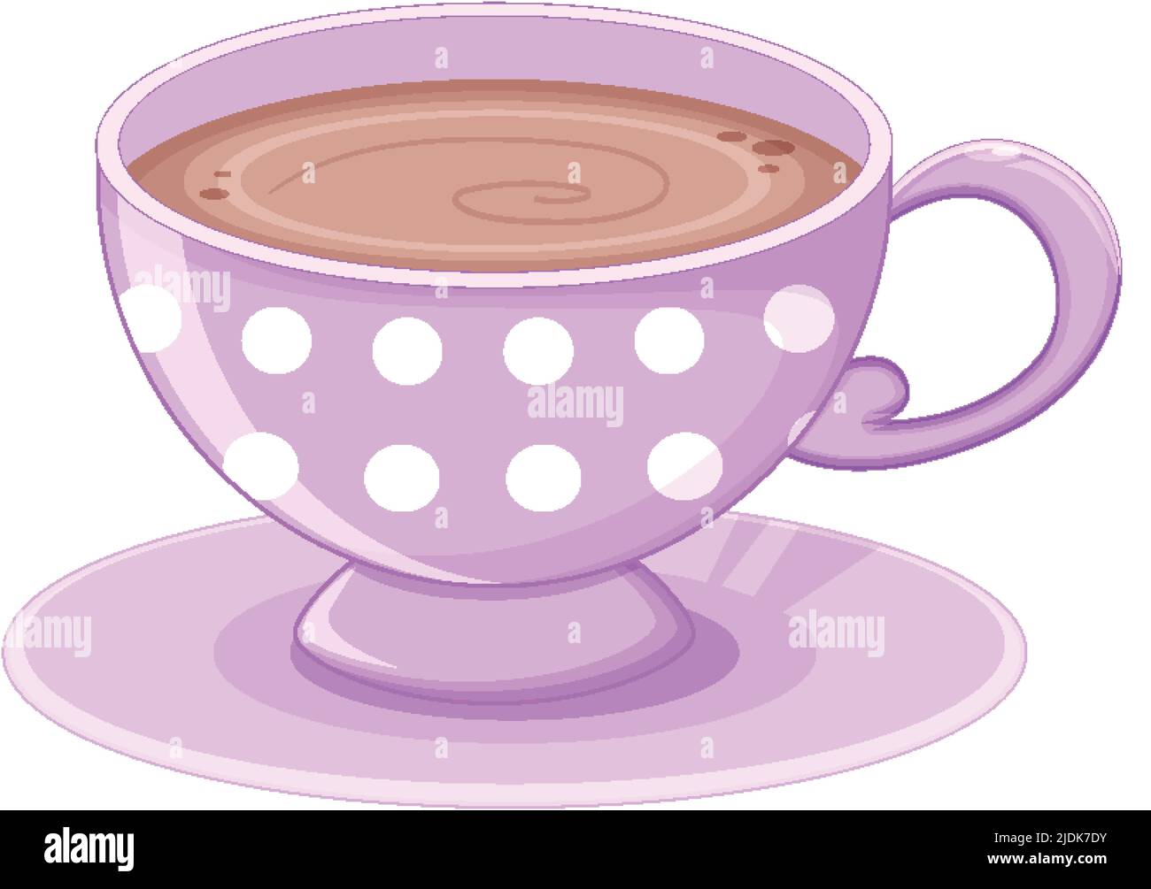 A cup of tea in purple colour illustration Stock Vector Image & Art - Alamy