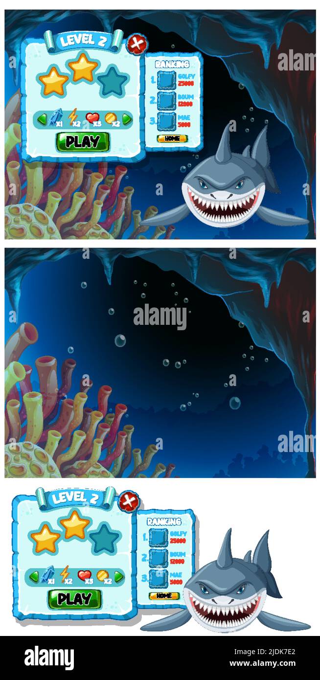 A game background template with elements illustration Stock Vector ...