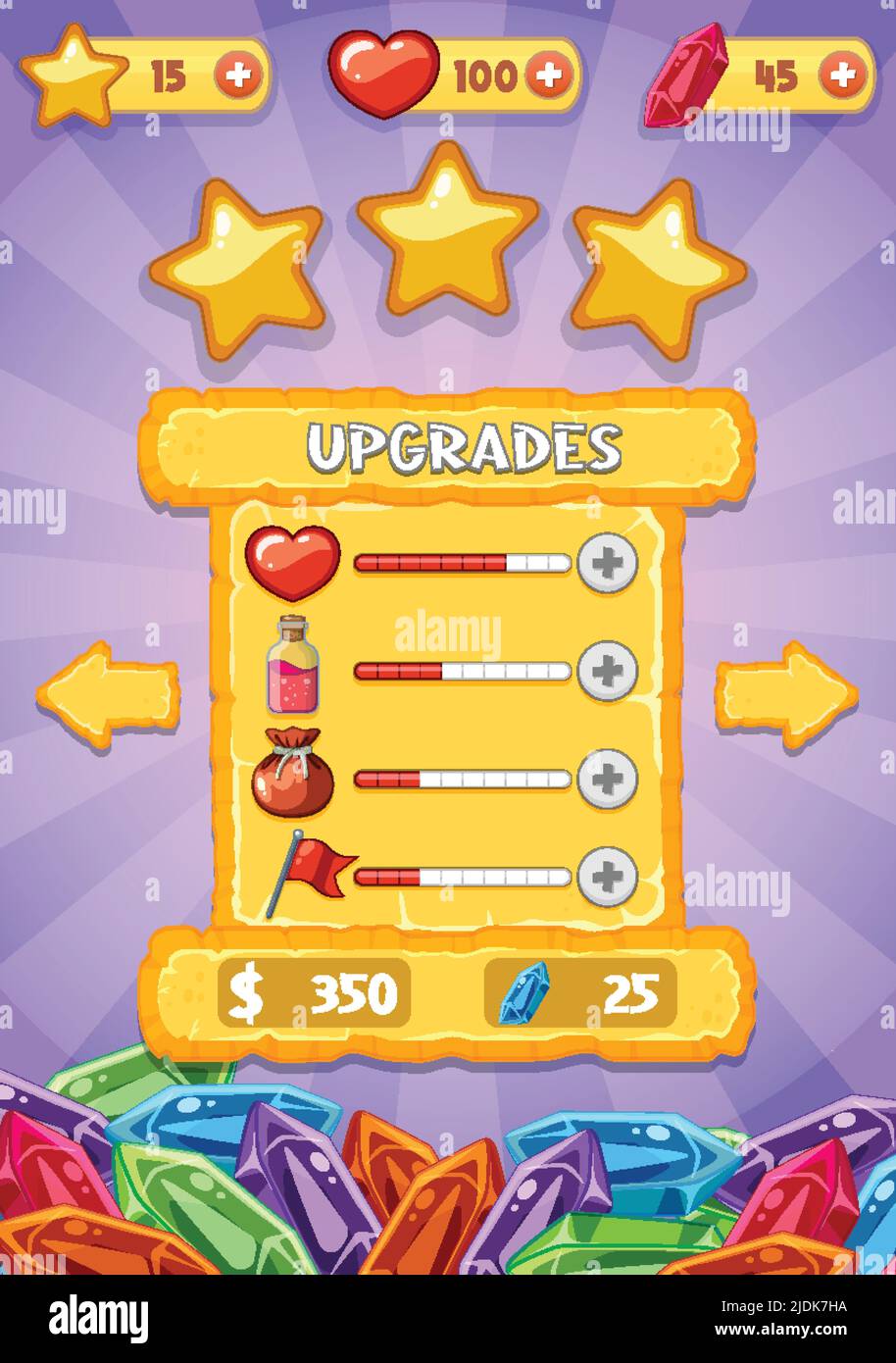 A game background template with elements illustration Stock Vector ...