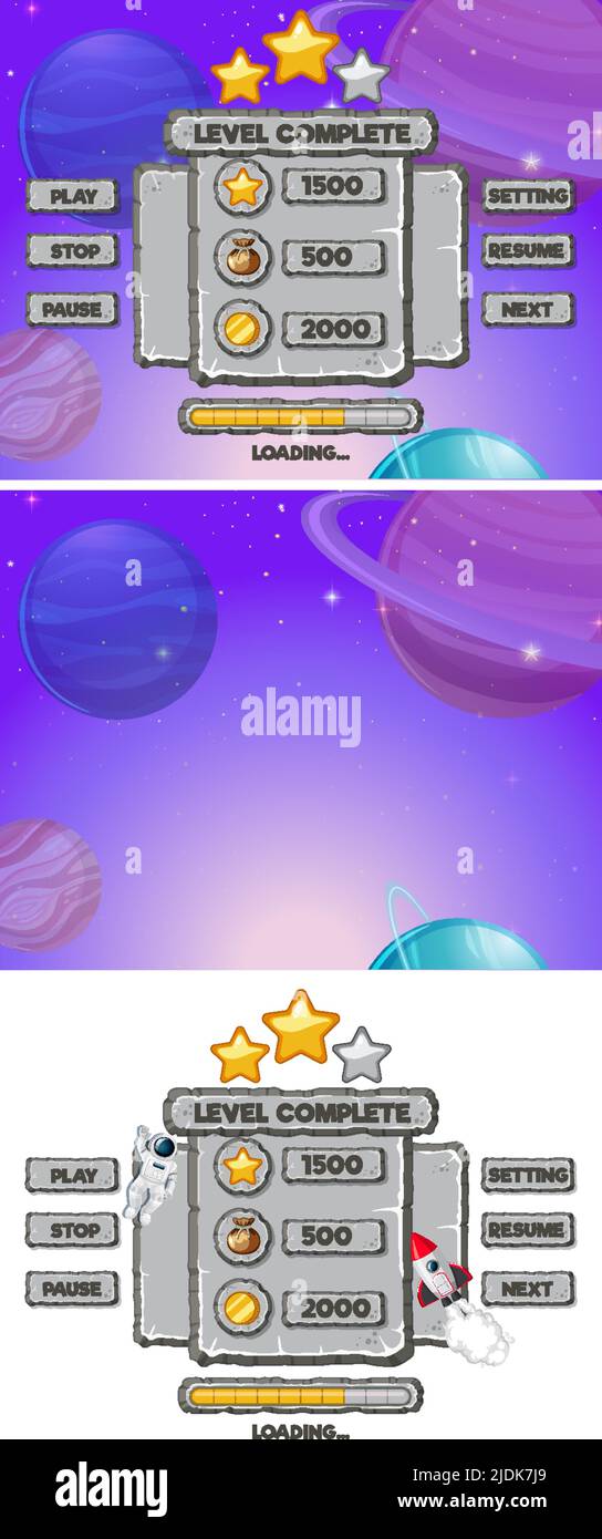 A game background template with elements illustration Stock Vector ...