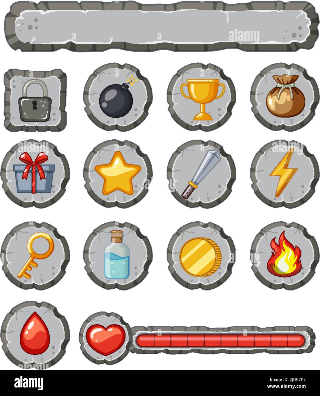 Game element on white background template illustration Stock Vector ...