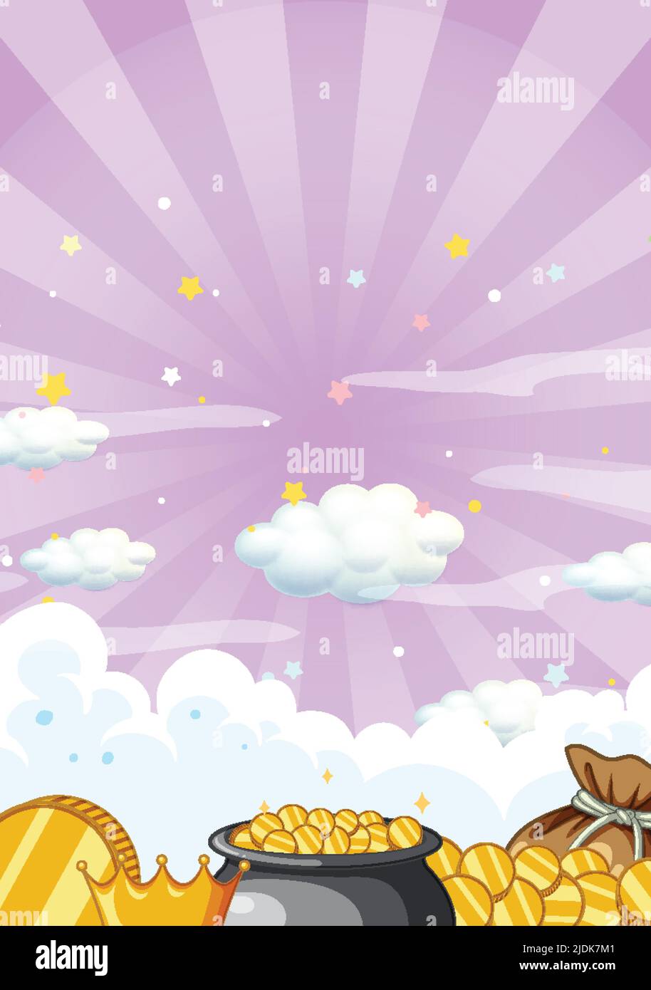 Vertical pink sky background template illustration Stock Vector Image ...