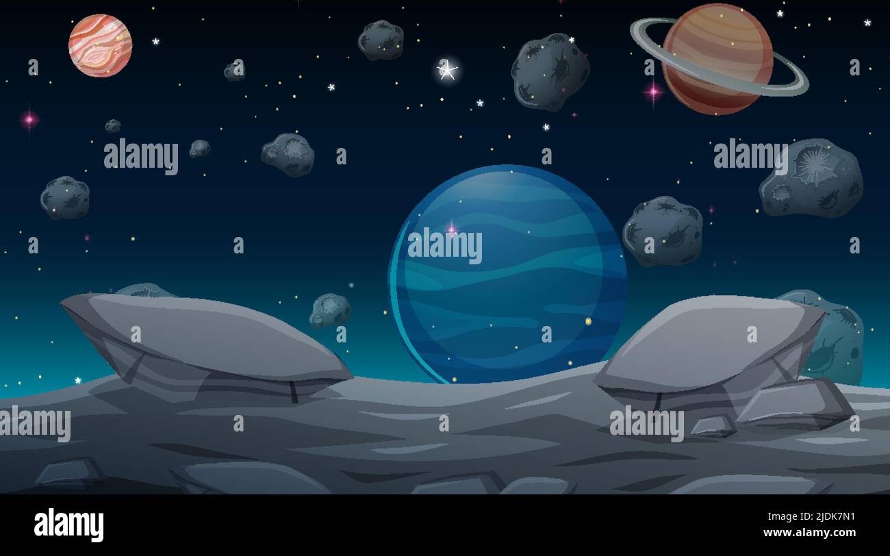 Outer space background wallpaper illustration Stock Vector Image & Art ...