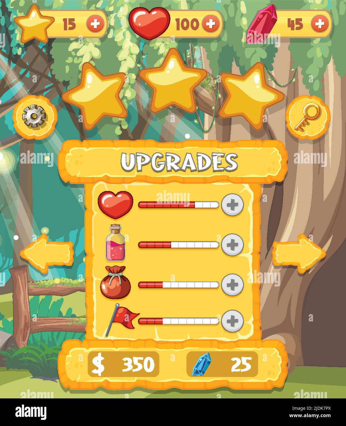 A game background template with elements illustration Stock Vector ...