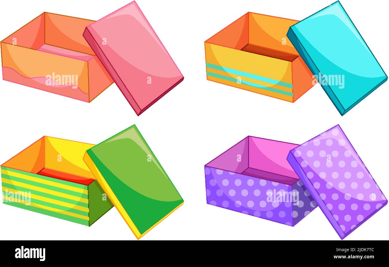 A colourful gift box on white background illustration Stock Vector ...