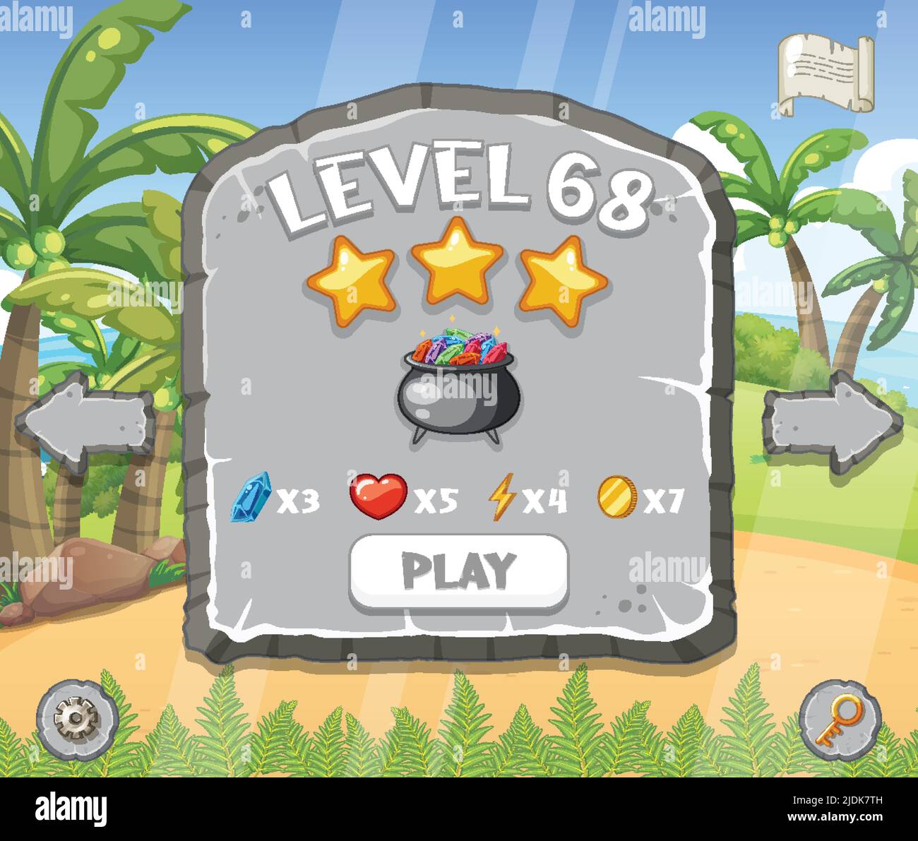 A game background template with elements illustration Stock Vector ...