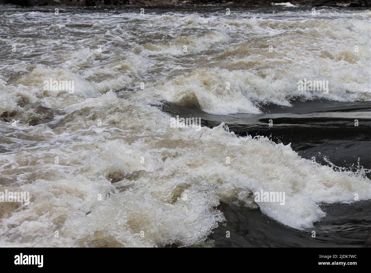 Fast flowing water after floods Stock Photo - Alamy