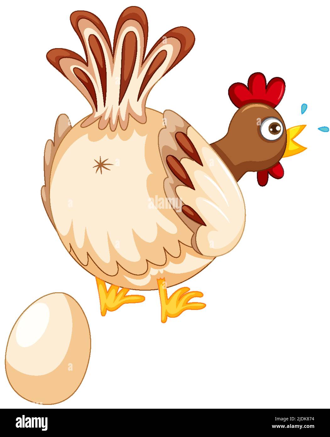 Cute chicken laying eggs illustration Stock Vector Image & Art - Alamy