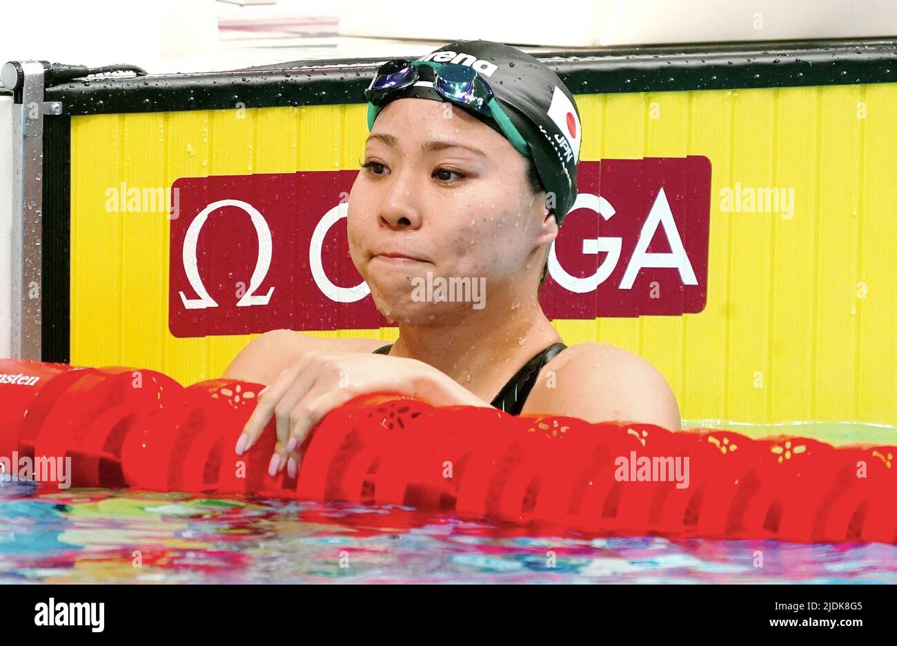 Budapest, Hungary, June 21, 2022, Chiho Mizuguchi (JPN) in series womens 200m butterfly during ...