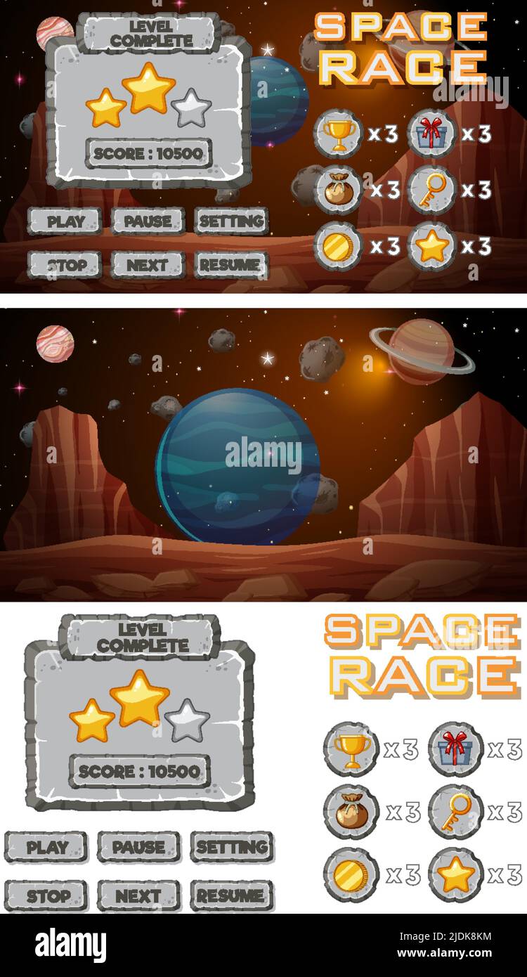 A game background template with elements illustration Stock Vector ...