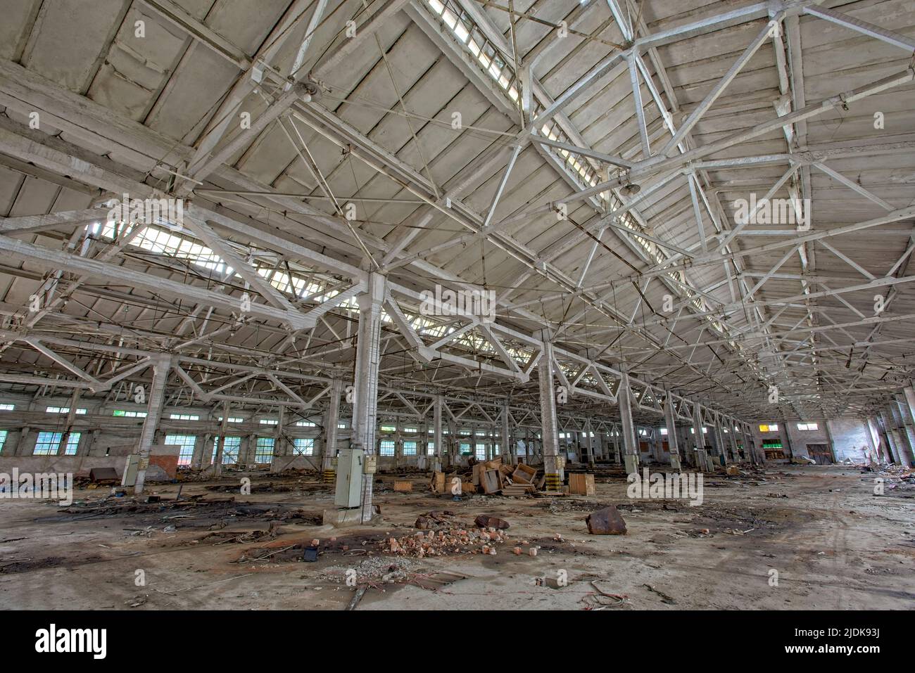 Inside huge industrial factory workshop hi-res stock photography and ...