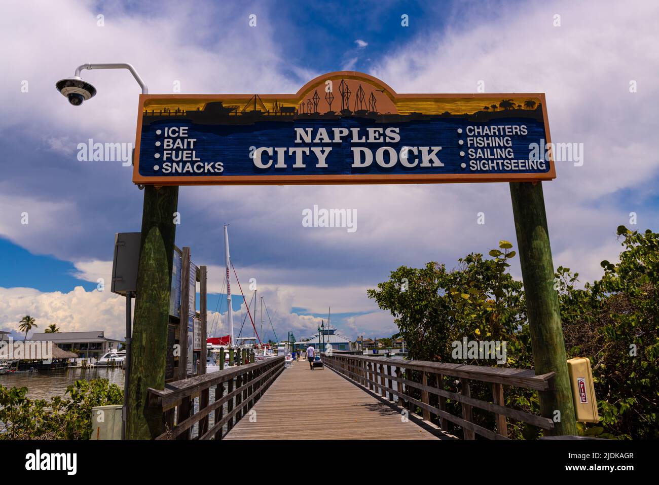The Naples City Dock, Naples, Florida, USA Stock Photo - Alamy