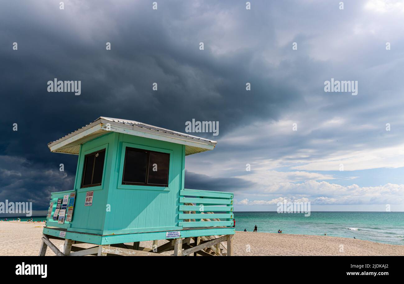 Colorful Lifeguard Stand on Venice Beach, Venice, Florida, USA Stock ...