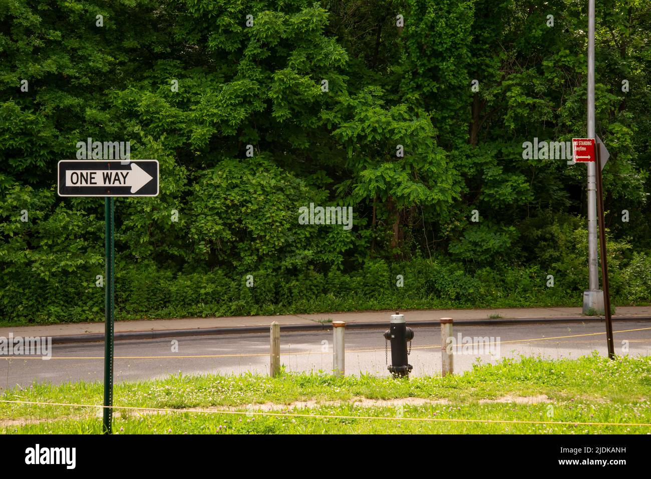 Road signs in the city Stock Photo - Alamy