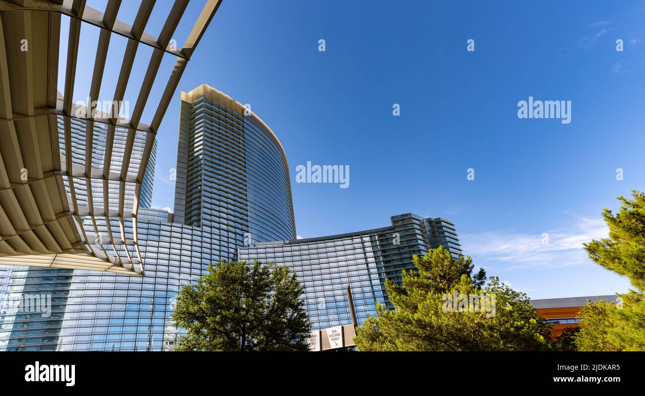 Modern Steel and Glass High Rise Hotel, Las Vegas, Nevada, USA Stock ...