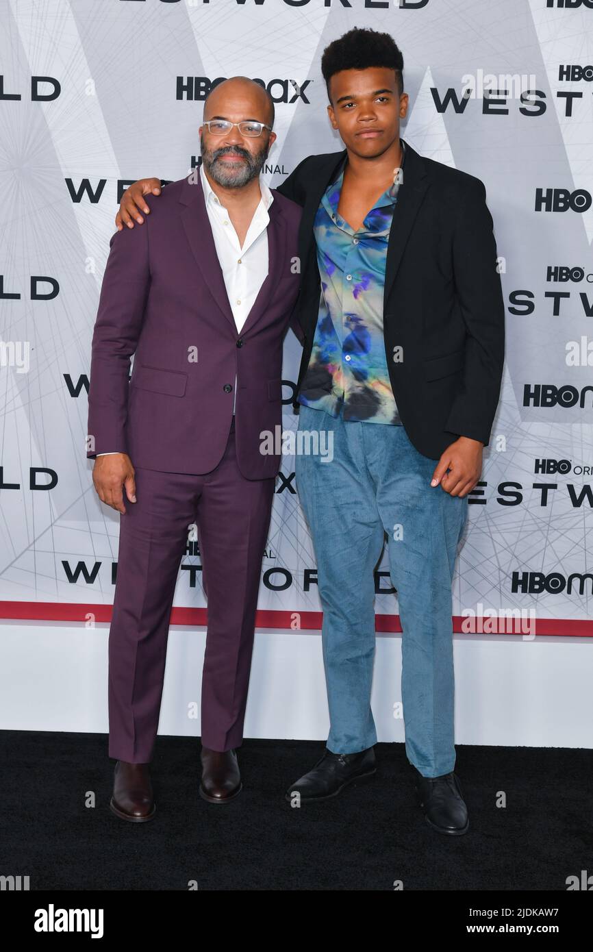 Jeffrey Wright and Elijah Wright Stock Photo - Alamy