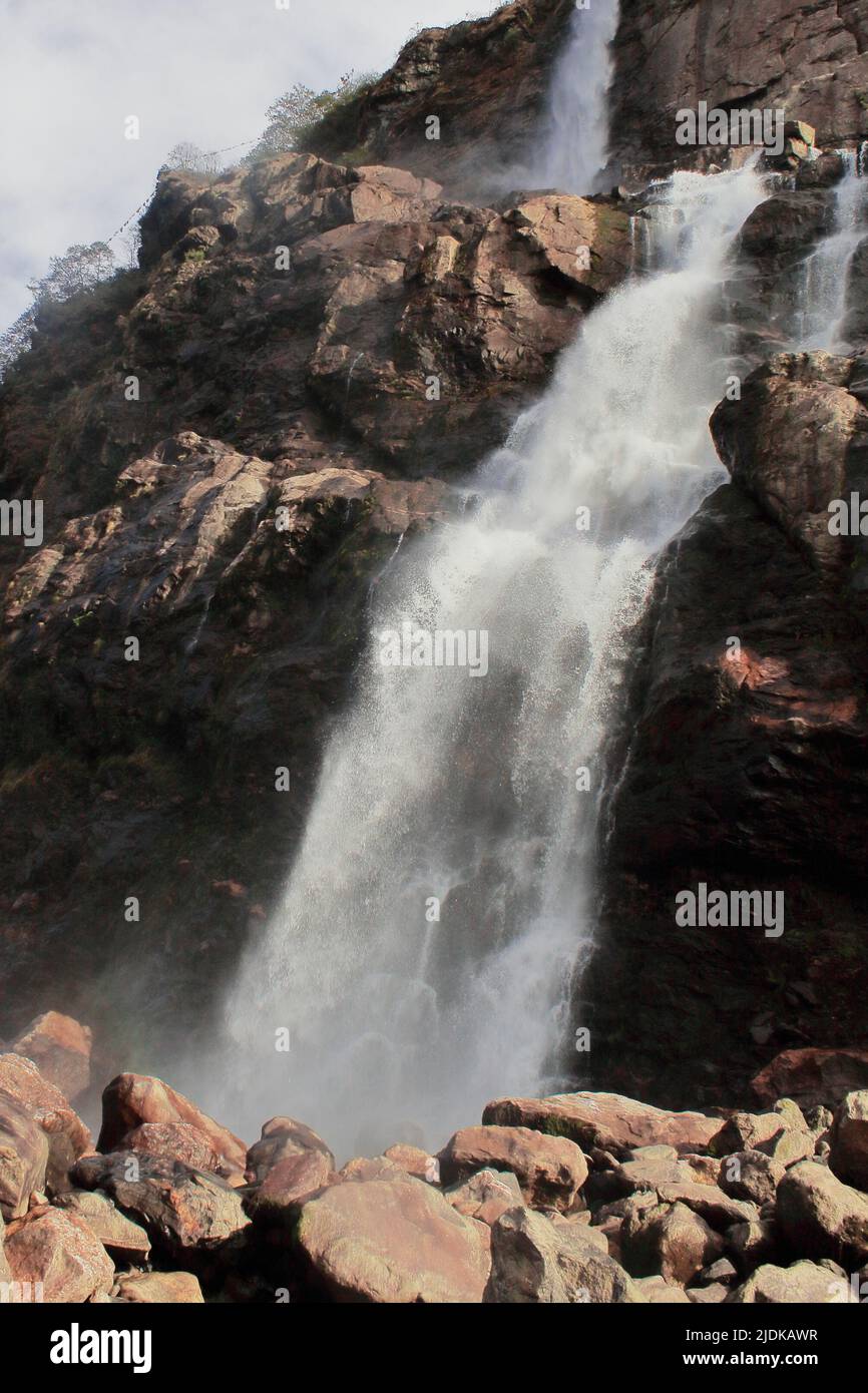 scenic nuranang waterfall or jang falls, popular tourist attraction of ...