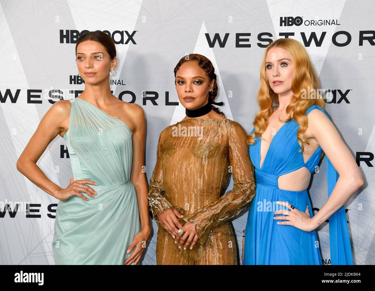 Angela Sarafyan, Tesse Thompson, Evan Rachel Wood attends HBO’s ...