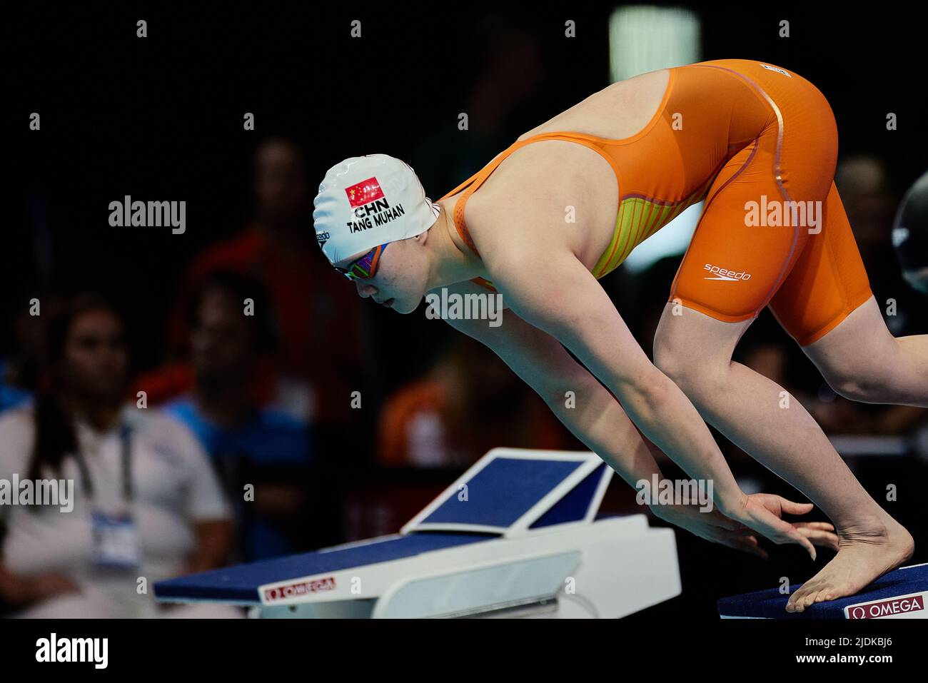 Budapest. 21st June, 2022. Tang Muhan of China competes during the ...