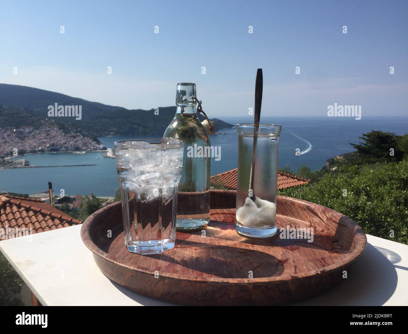 Greece. 14th June, 2022. The refreshing Greek summer drink mastic. It ...