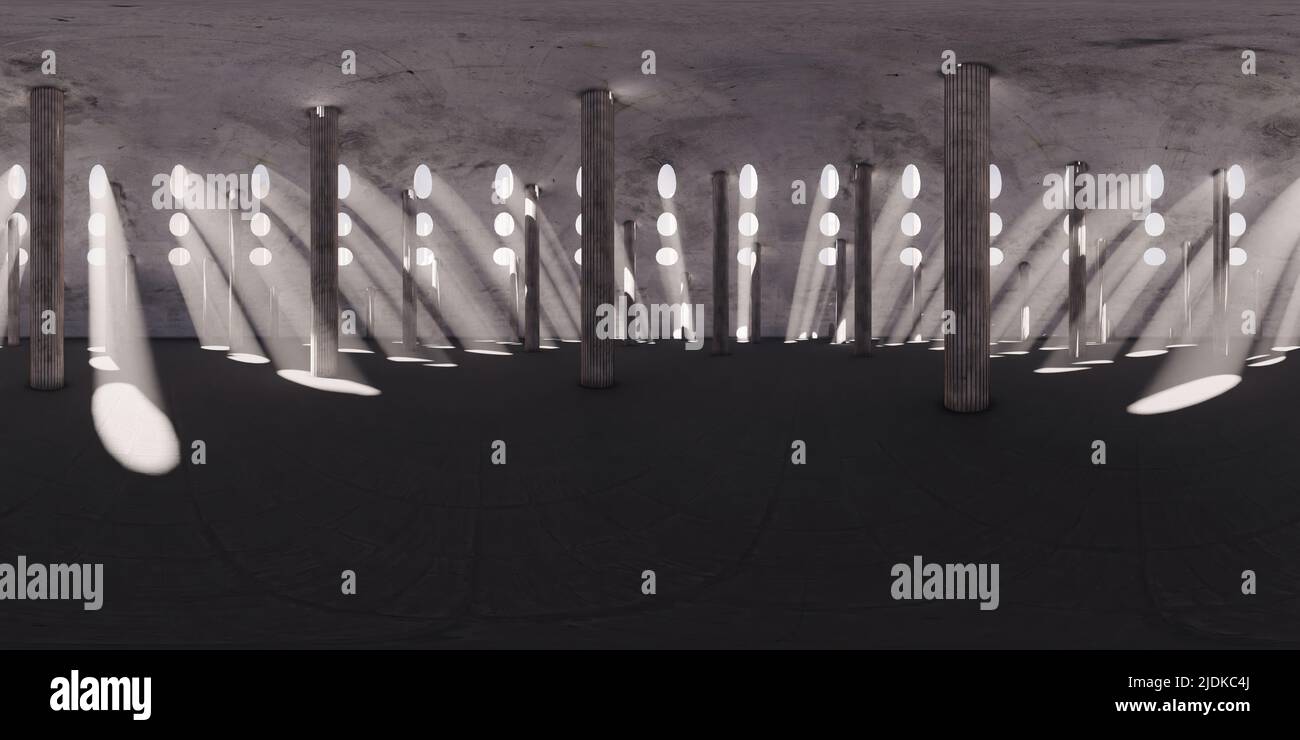 8K HDRI map, spherical interior environment panorama background with ...