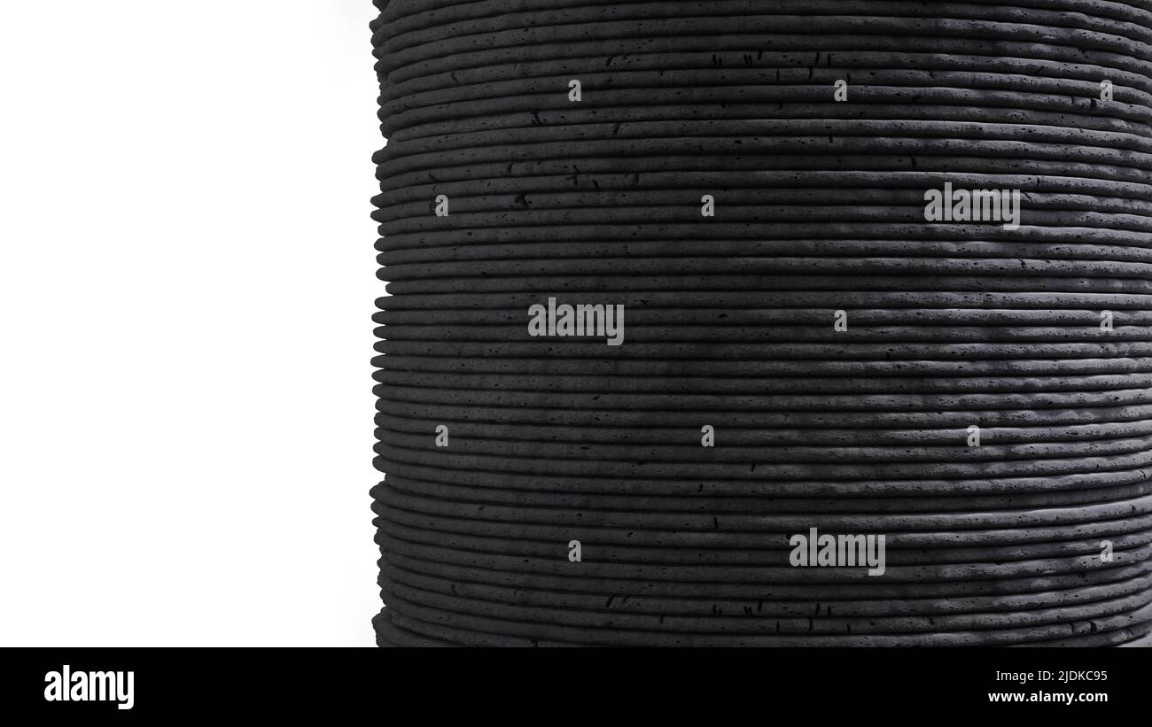 3D printed concrete structure isolated on white background Stock Photo ...