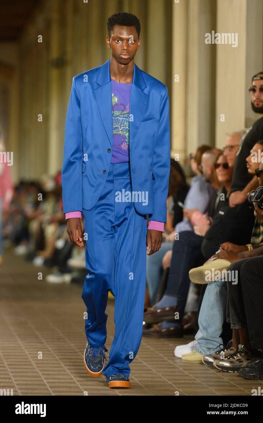 Paris, France. June 21, 2022, A model walks the runway during the ... Paris, France. June 21, 2022, A model walks the runway during the ...
