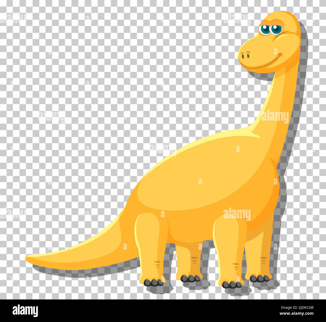 Cute brachiosaurus dinosaur isolated illustration Stock Vector Image ...