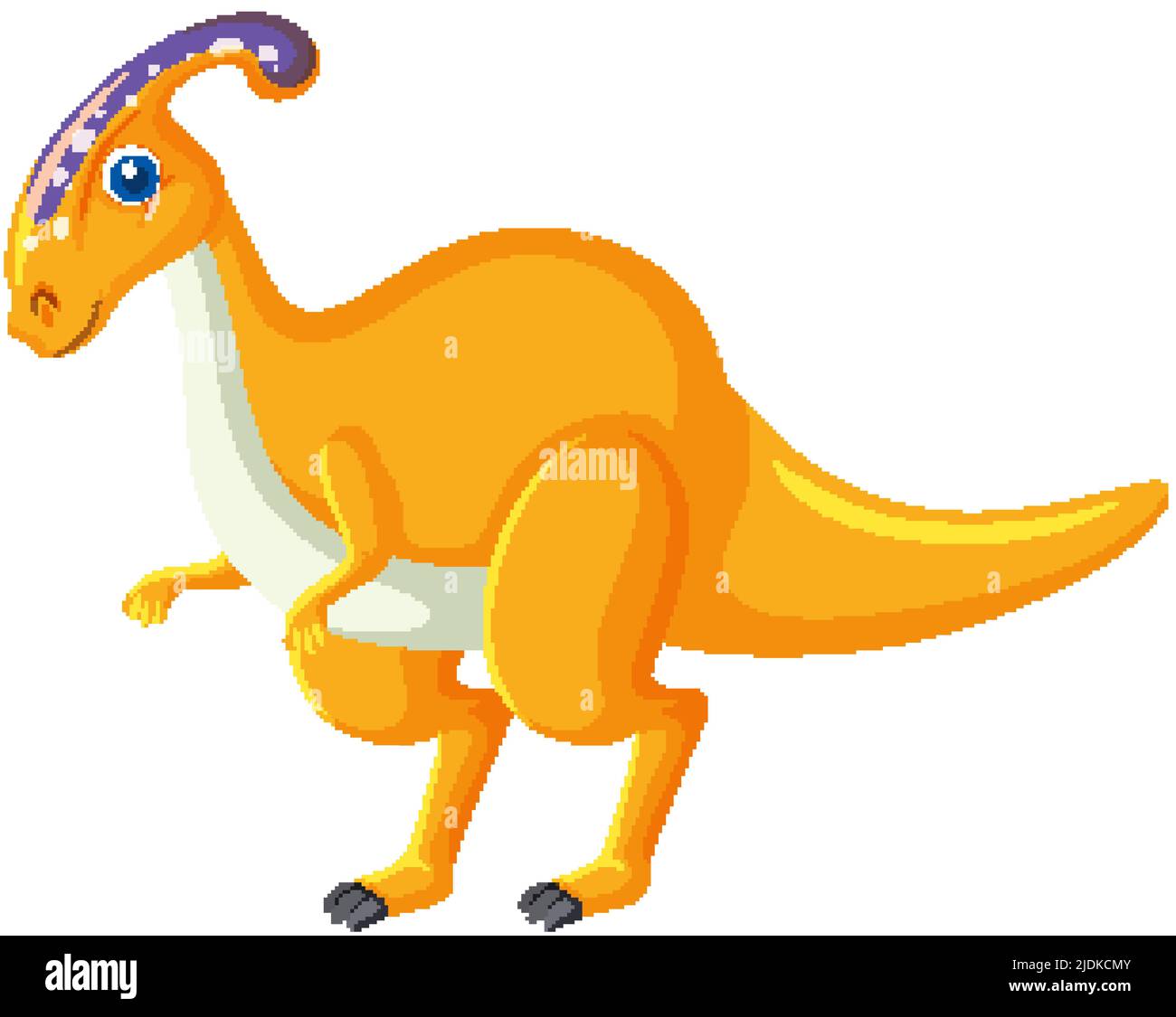 Cute Parasaurolophus Dinosaur Cartoon illustration Stock Vector Image ...