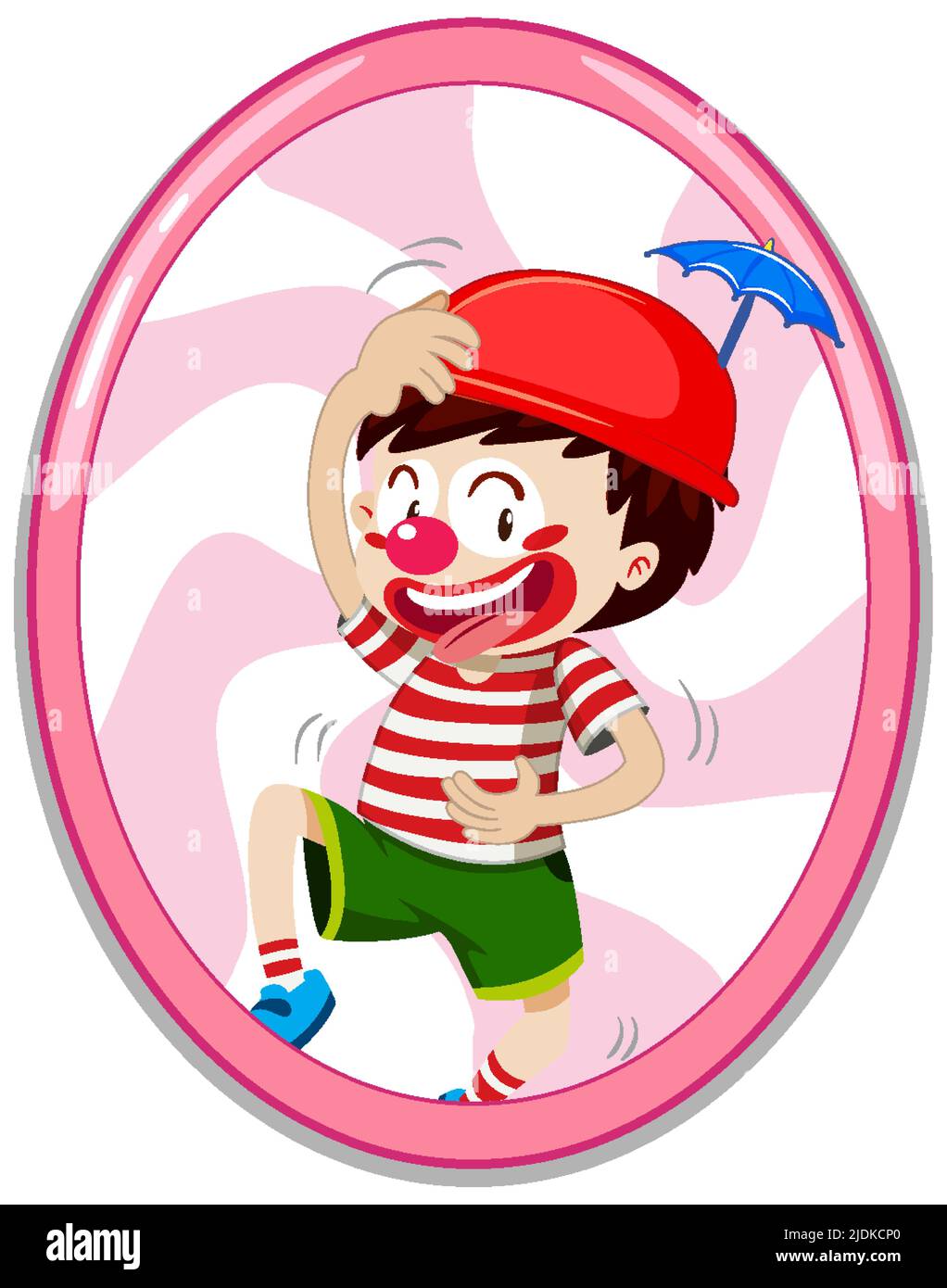 Simple cartoon character of clown boy illustration Stock Vector Image ...