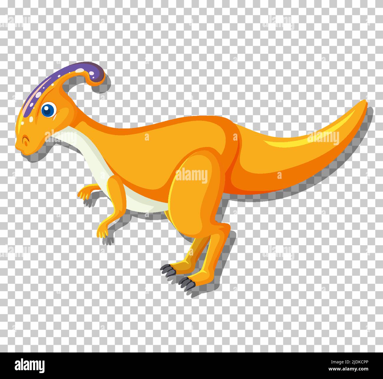 Cute parasaurolophus dinosaur isolated illustration Stock Vector Image ...