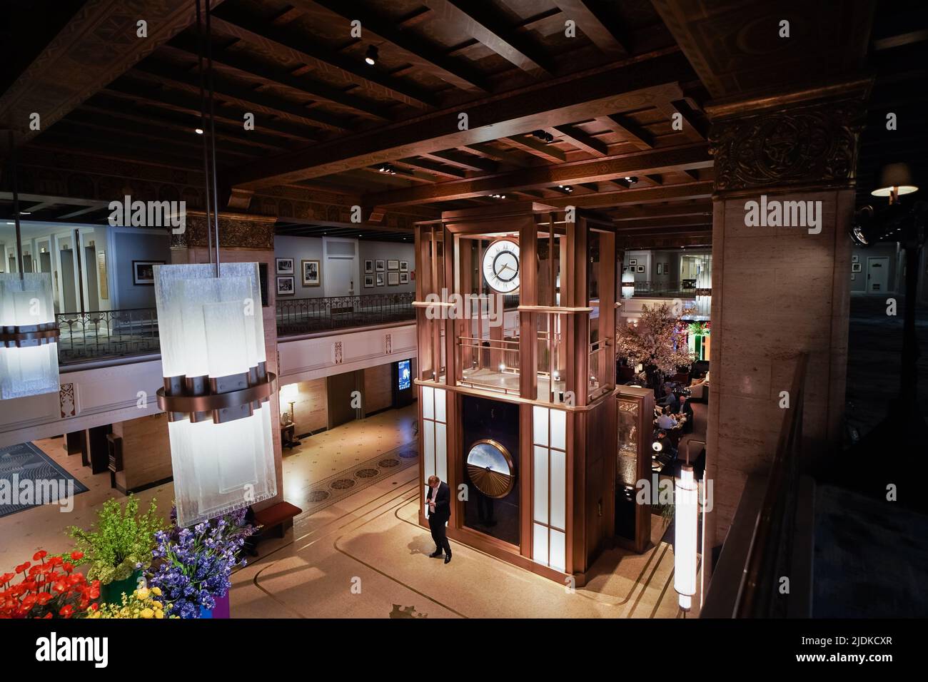 Clock tower inside fairmont royal york hotel in toronto downtown canada ...