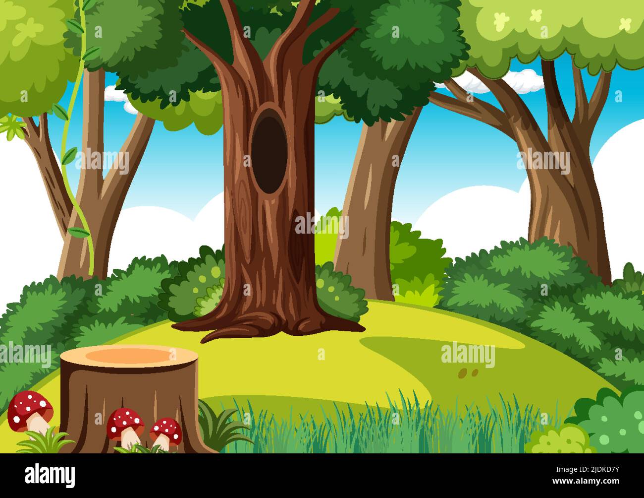 Nature forest background template illustration Stock Vector Image & Art ...