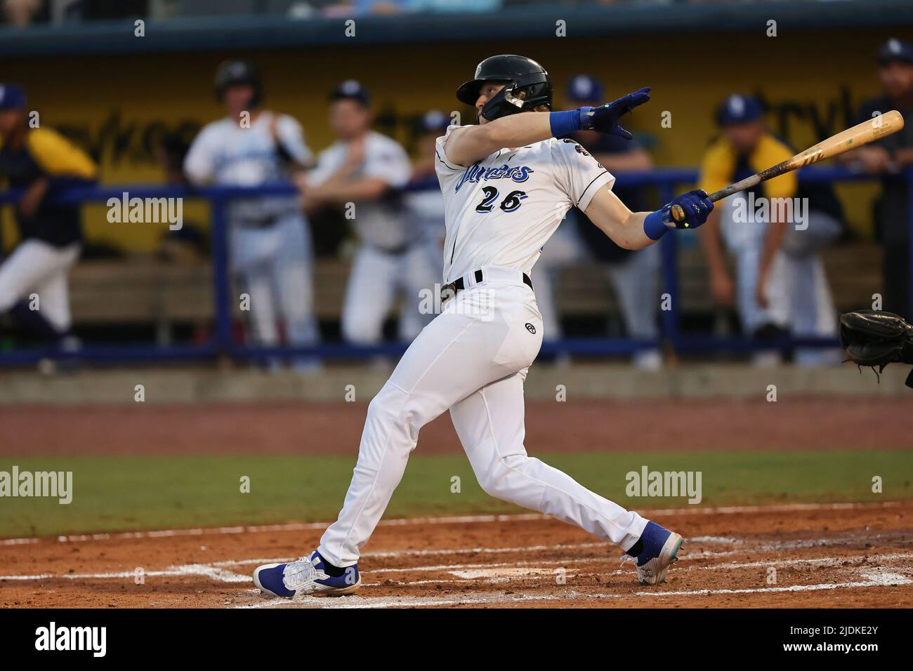 Biloxi, Mississippi, USA. 21st June, 2022. Biloxi Shuckers outfielder ...