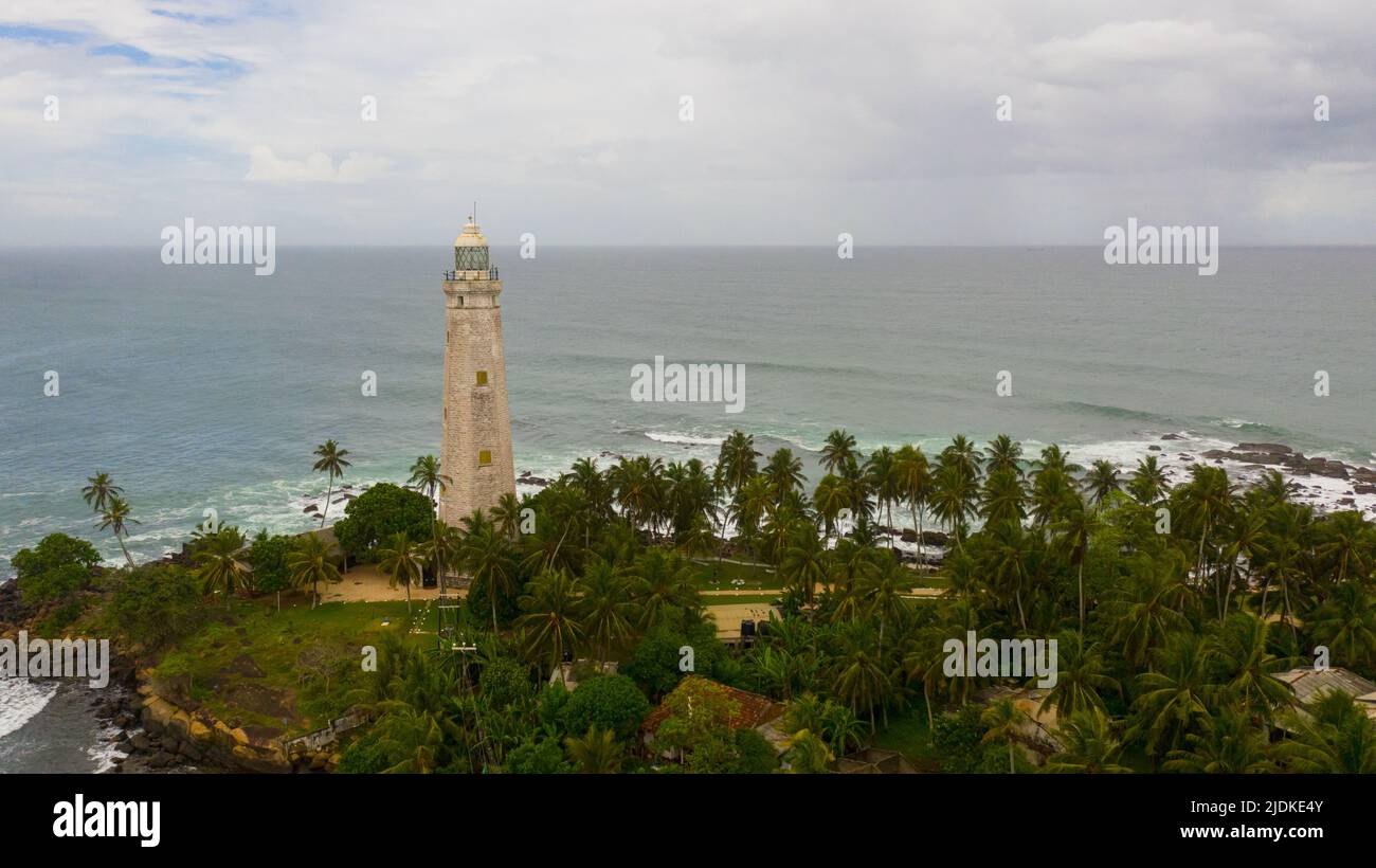 Dondra lighthouse - the southern point of the Sri Lanka island Stock ...