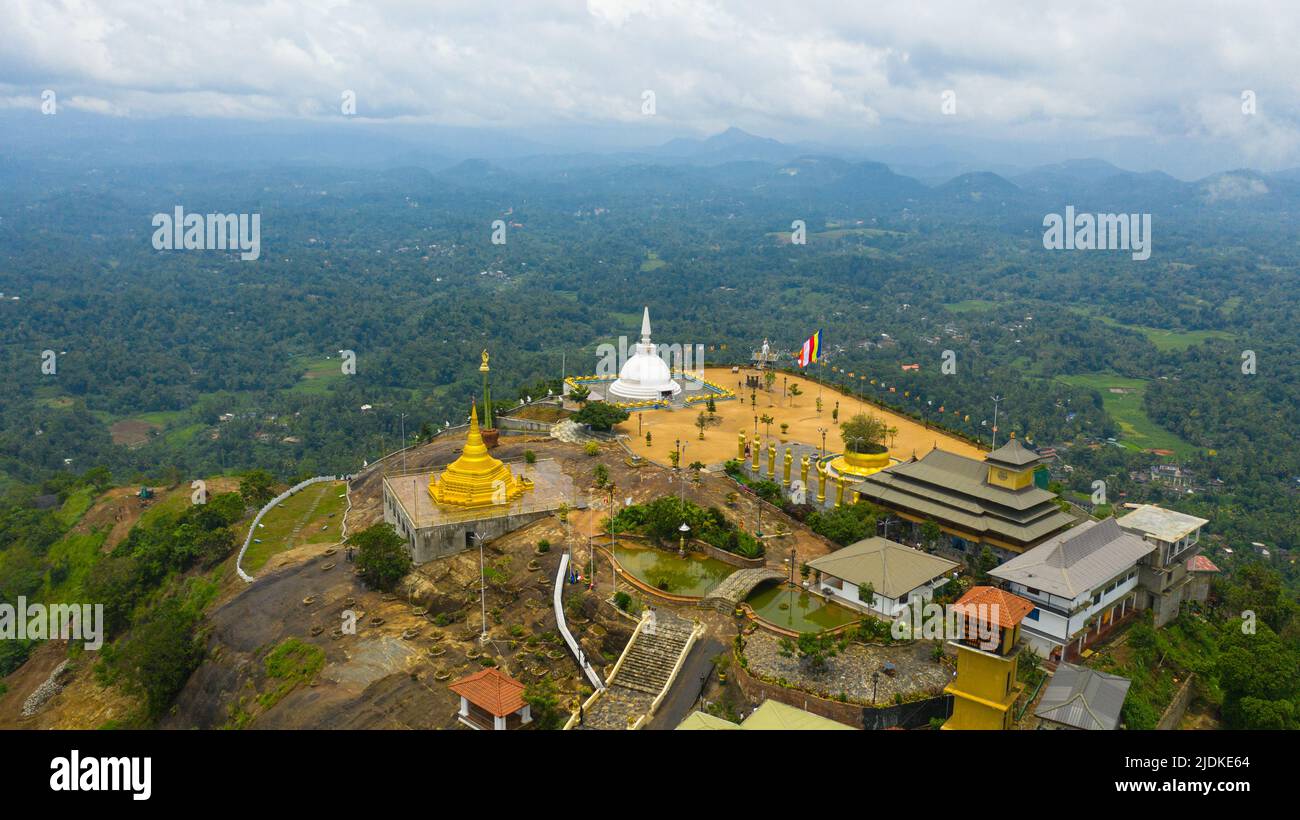 Top view of Nelligala international Buddhist Manastery in Sri Lanka ...