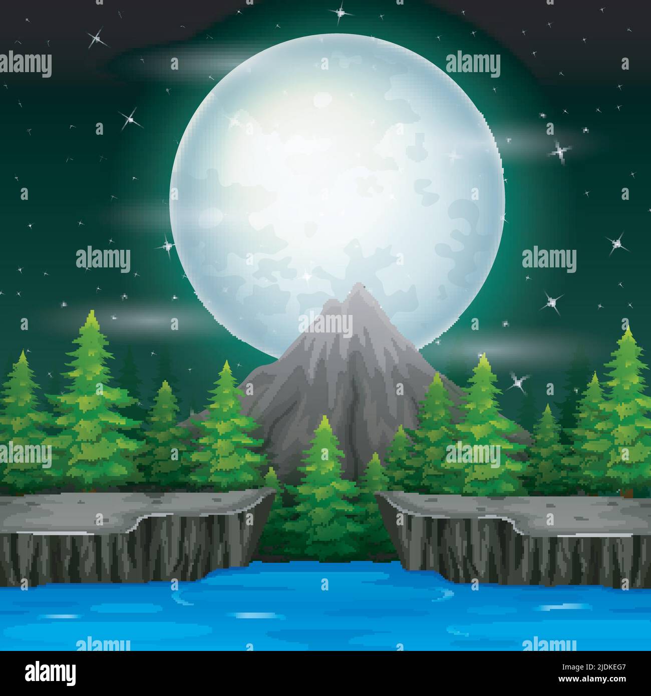 Beautiful sea and mountain background image Stock Vector Images - Alamy