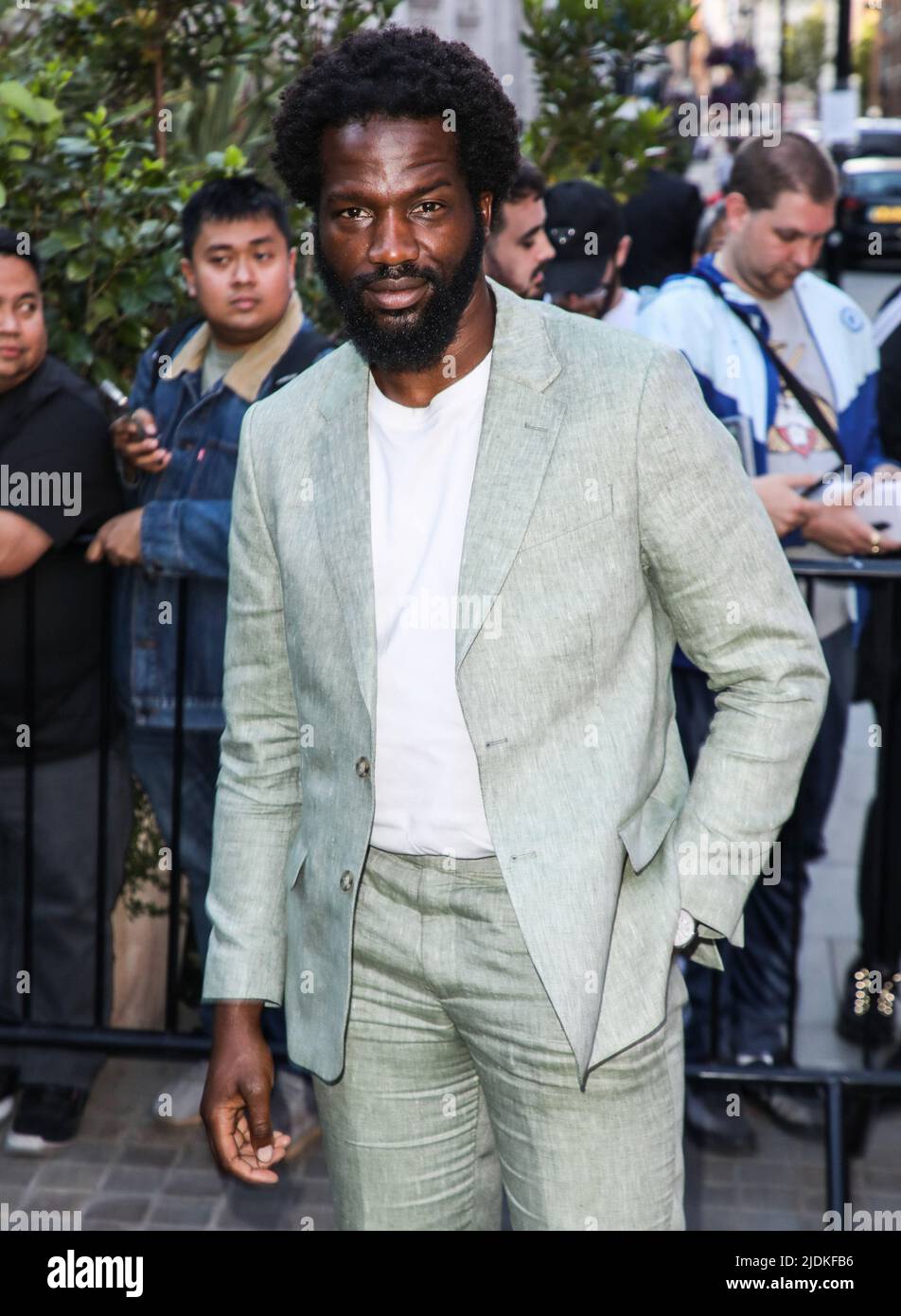 London, UK. 21st June, 2022. Sope Dirisu seen arriving at the Chiltern ...