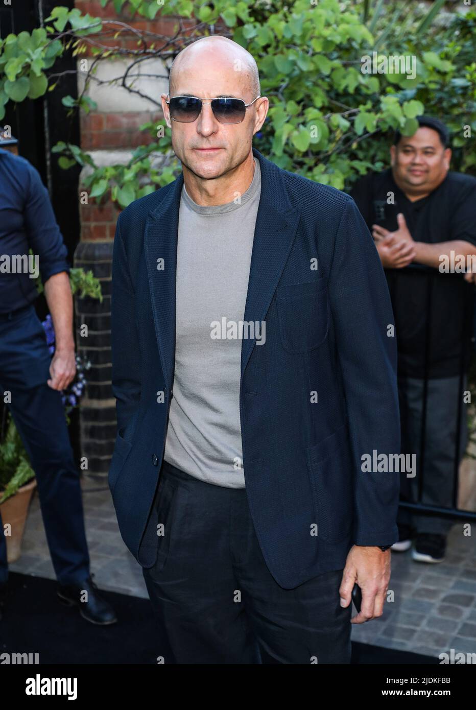 London, UK. 21st June, 2022. Mark Strong seen arriving at the Chiltern ...
