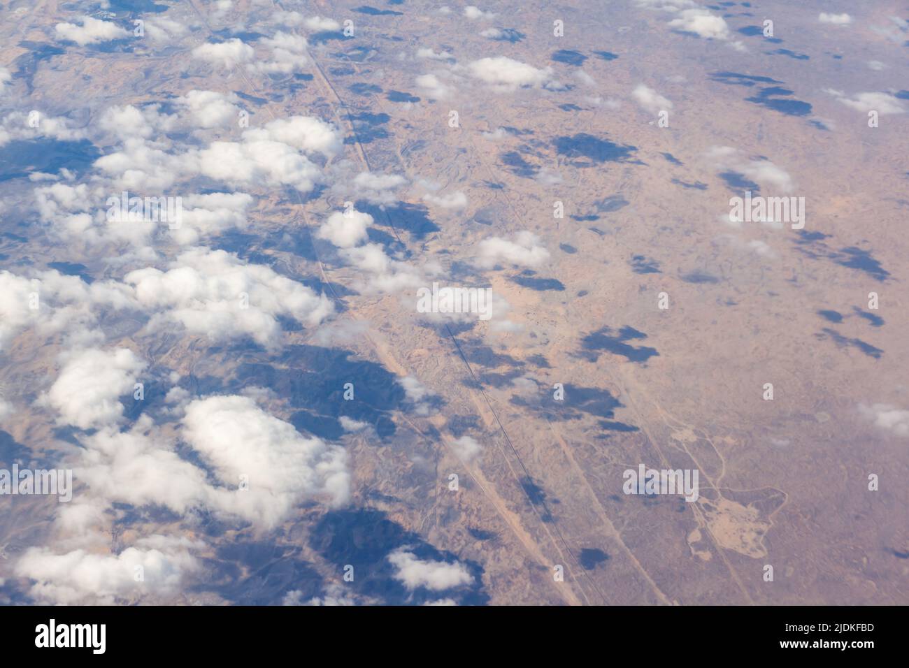 Airplane flight. Wing of an airplane flying above the clouds Stock ...