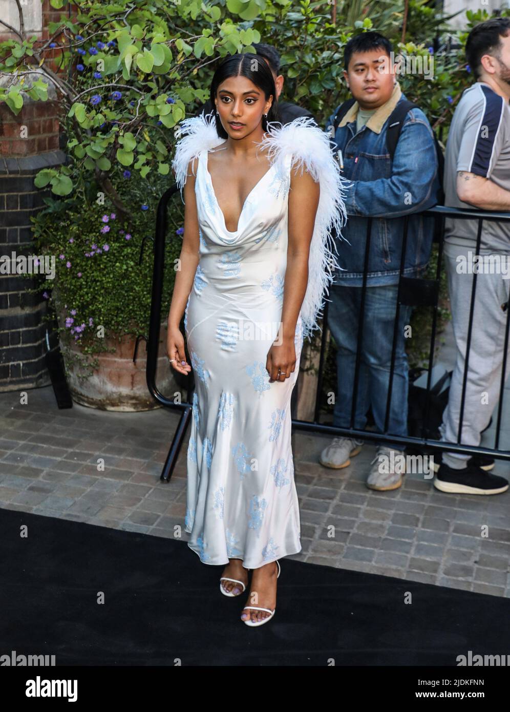 Charithra Chandran seen arriving at the Chiltern Firehouse in London ...